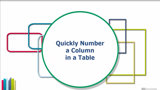 Word Tip – Quickly Number a Column in a Table | Knowledge Market