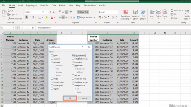 Excel Tip – Quickly Compare Two Datasets | Knowledge Market