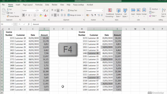 Excel Tip – Quickly Compare Two Datasets | Knowledge Market