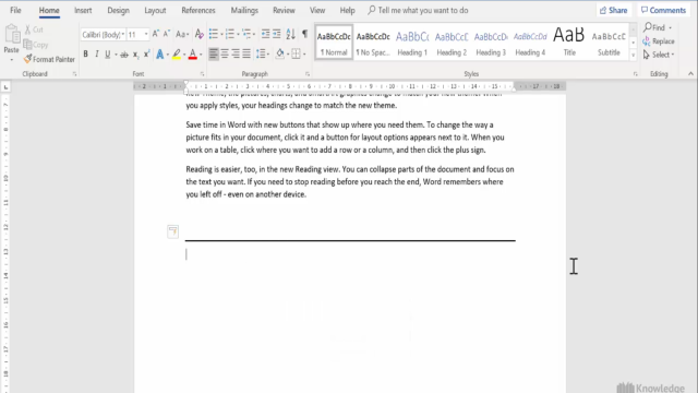 Word Tip – Use Hyphens to Auto-create Lines | Knowledge Market
