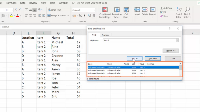 Excel Tip – Advanced Select Using Find | Knowledge Market