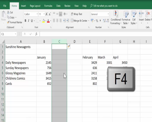 Excel Tip – Use the F4 Key as a Repeat | Knowledge Market