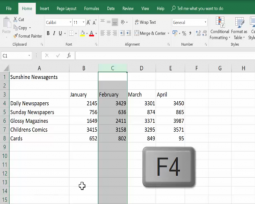 Excel Tip – Use the F4 Key as a Repeat | Knowledge Market