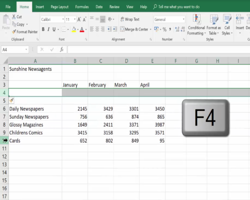 Excel Tip – Use the F4 Key as a Repeat | Knowledge Market