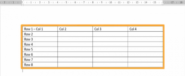 Word Tip – Quickly Insert Columns & Rows into a Table | Knowledge Market