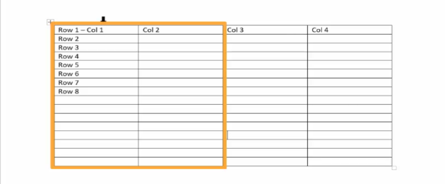 Word Tip – Quickly Insert Columns & Rows into a Table | Knowledge Market